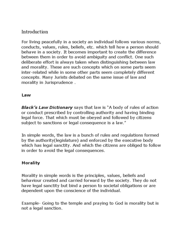 Law and Morality | PDF | Natural Law | Morality