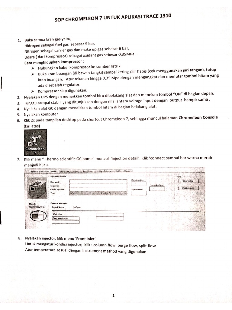 SOP Gas Chromatography | PDF