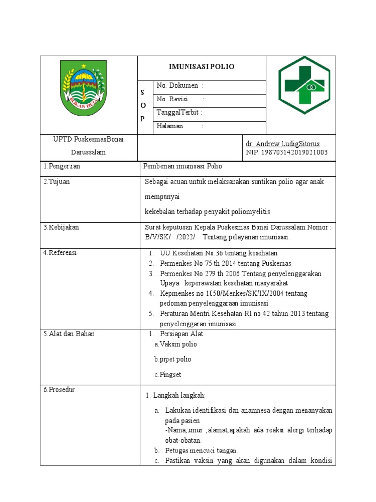 Imunisasi Polio | PDF