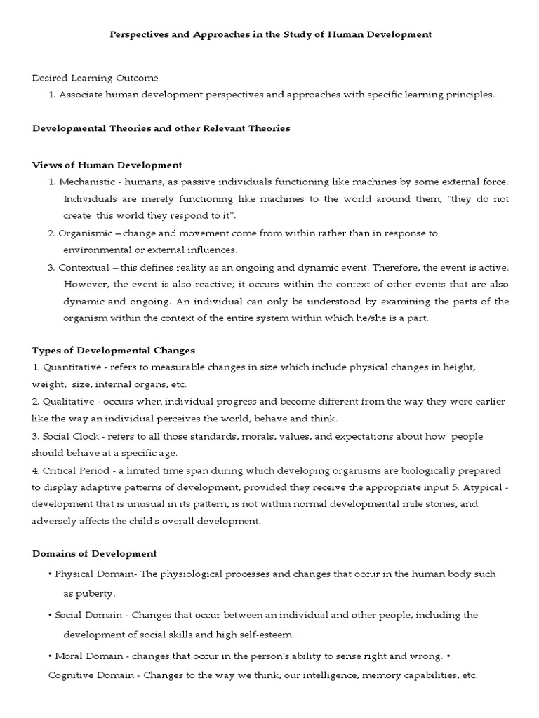 Human Development Theories Explained | PDF | Id | Psychoanalysis