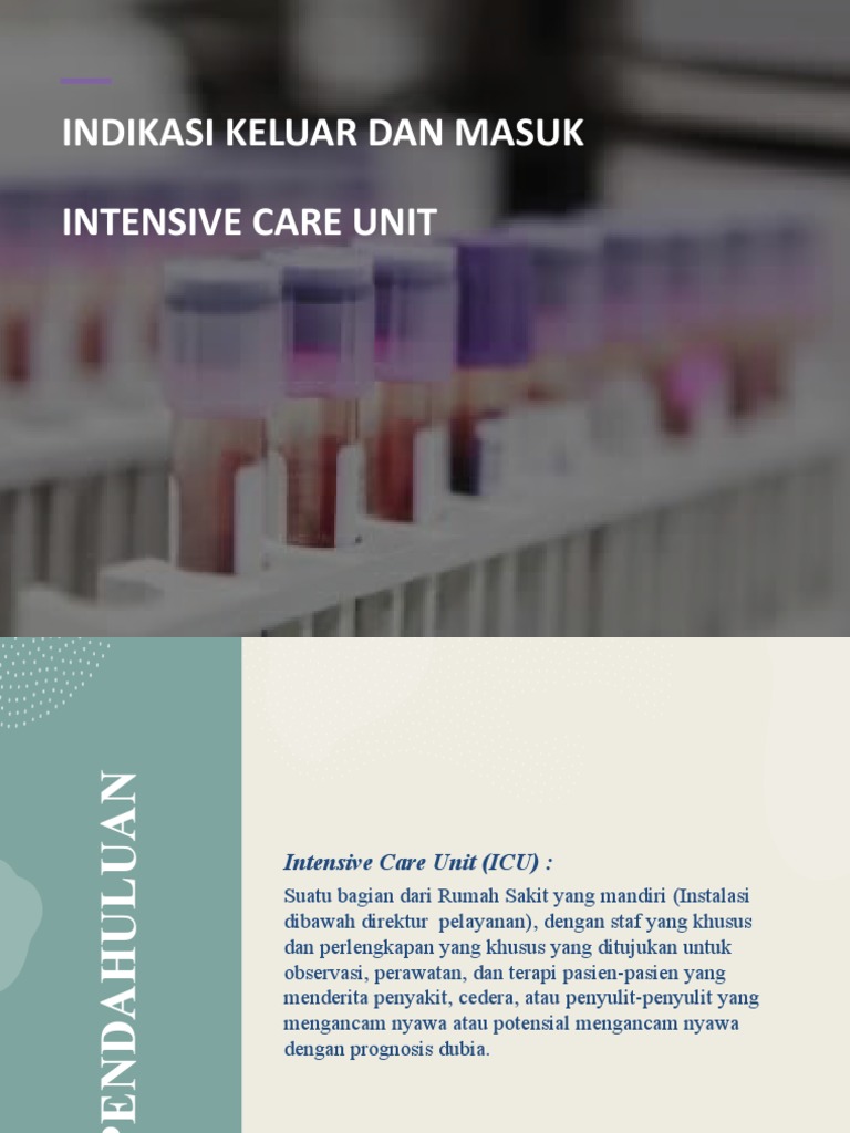Power Point Materi Indikasi Keluar Dan Masuk ICU | PDF