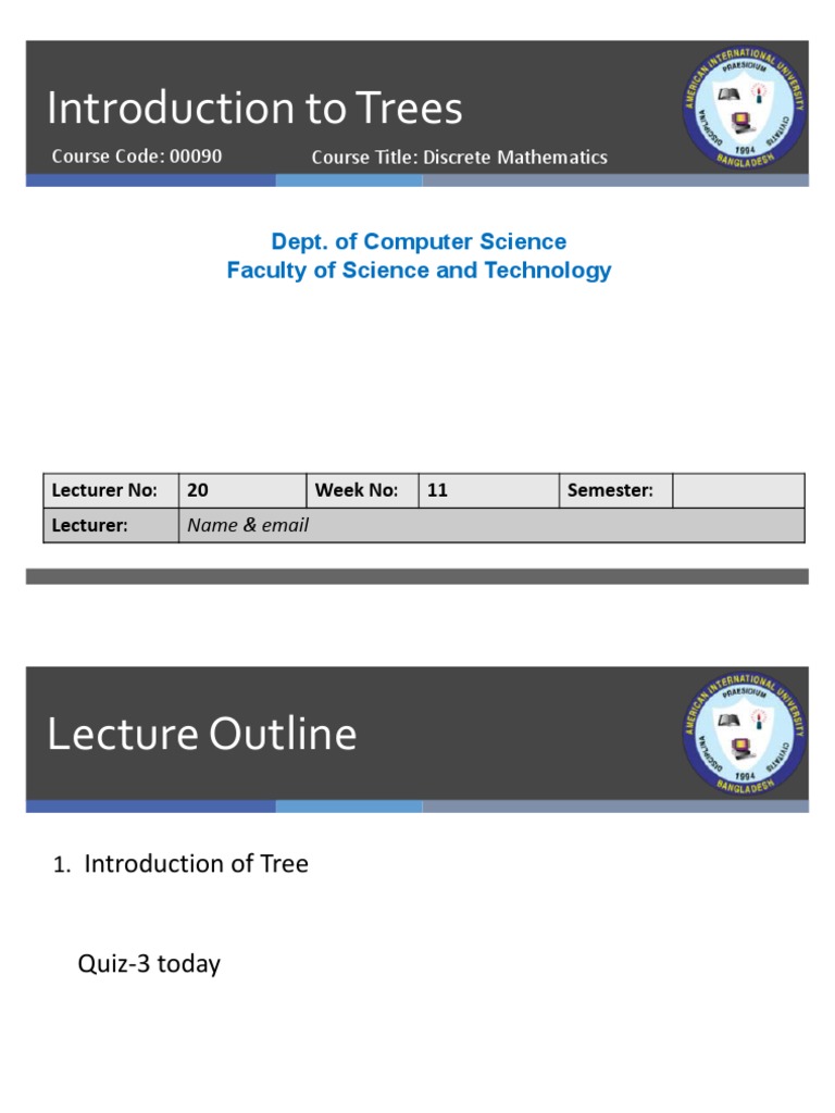 Introduction to Trees in Discrete Math | PDF | Graph Theory | Discrete ...
