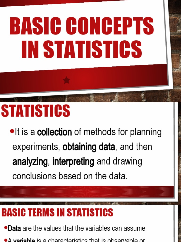 Basic Concepts in Statistics | PDF