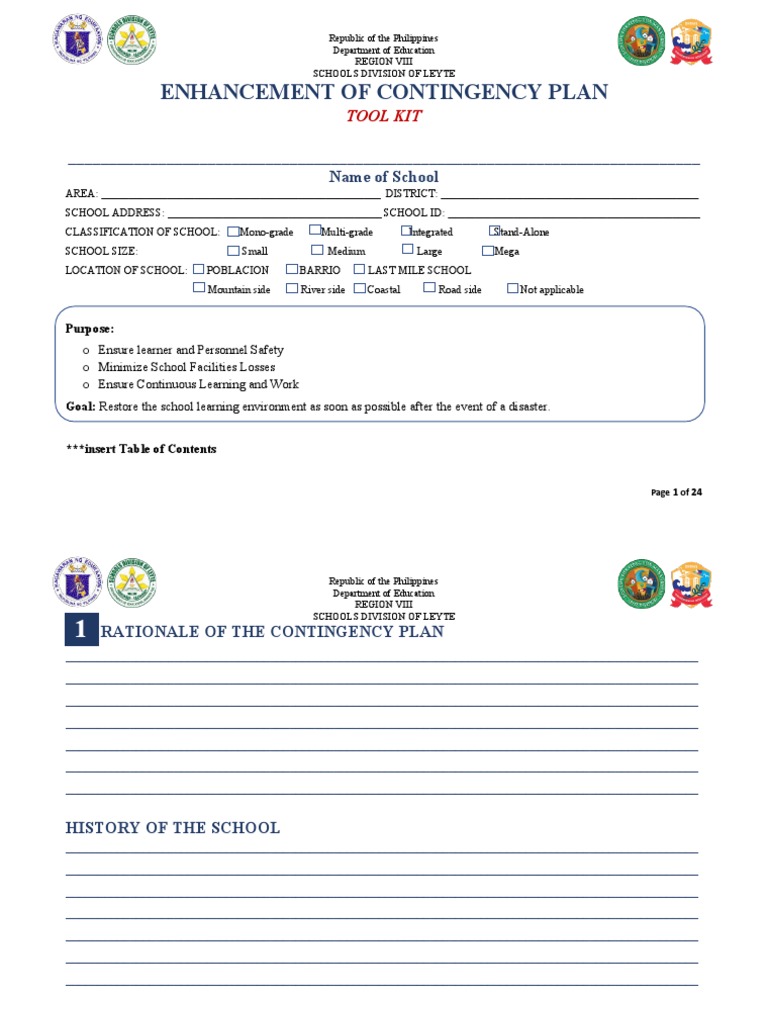 School Contingency Plan Toolkit | PDF
