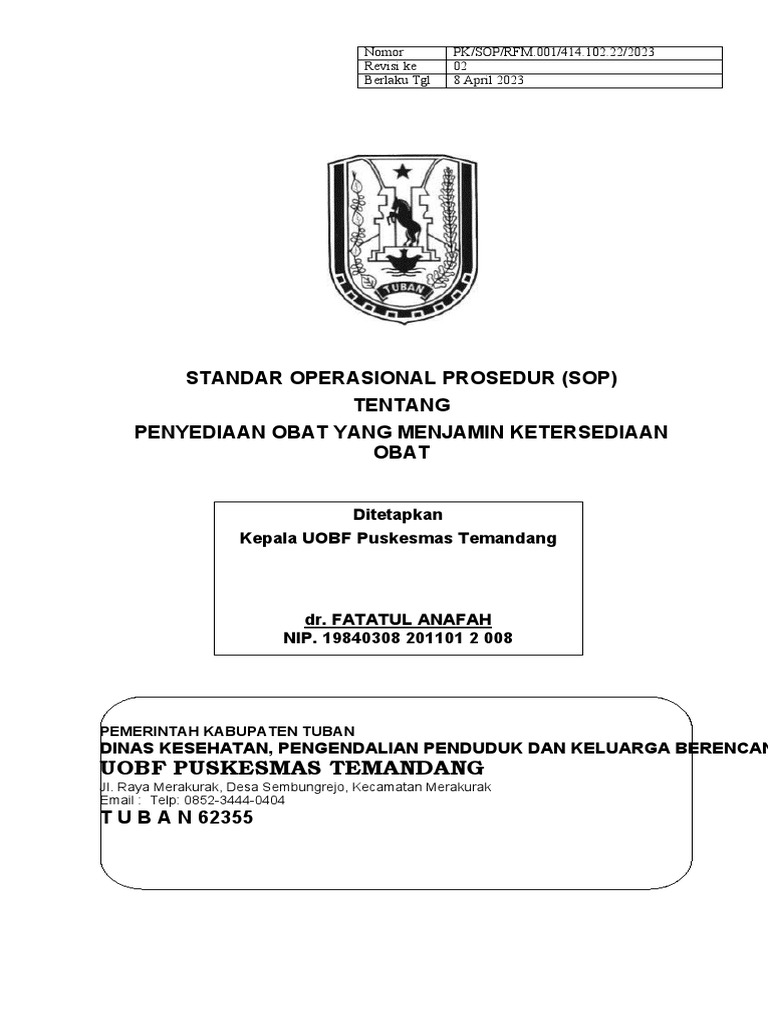 Sampul Sop 1 | PDF