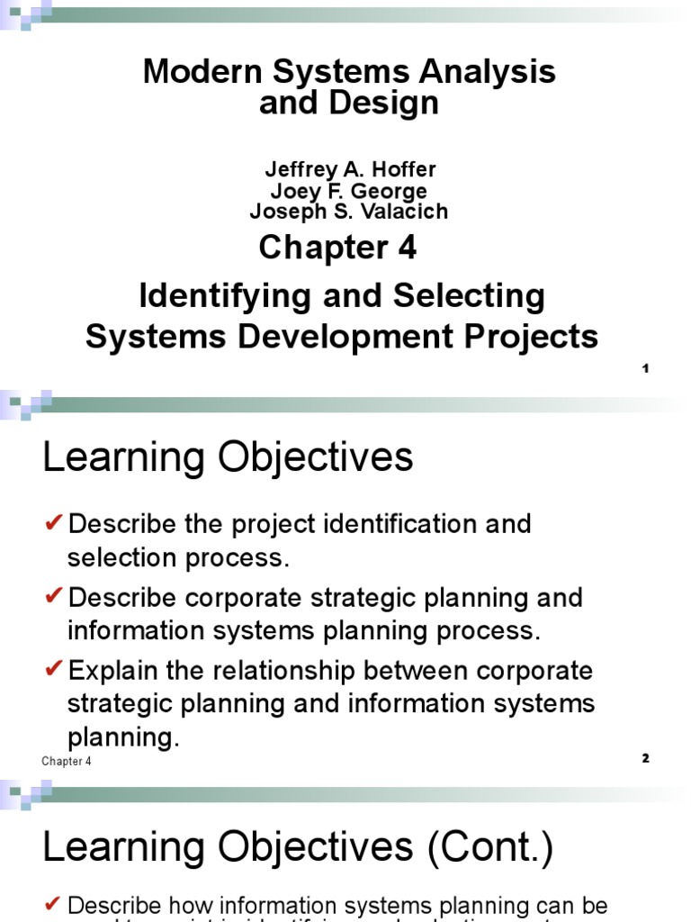 Unit 2 Chapter 4 Identifying and Selecting Systems Development Projects | PDF | Top Down And ...