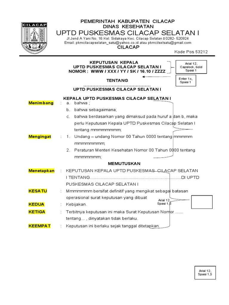 Contoh Format SK Yang Sudah Fix | PDF