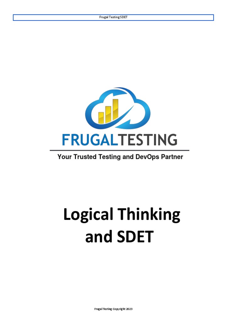 Frugal Logical SDET Round 2023 | PDF
