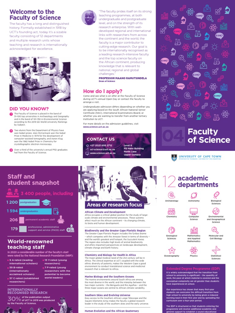 UCT Faculty of Science Overview | PDF | Science | Biodiversity