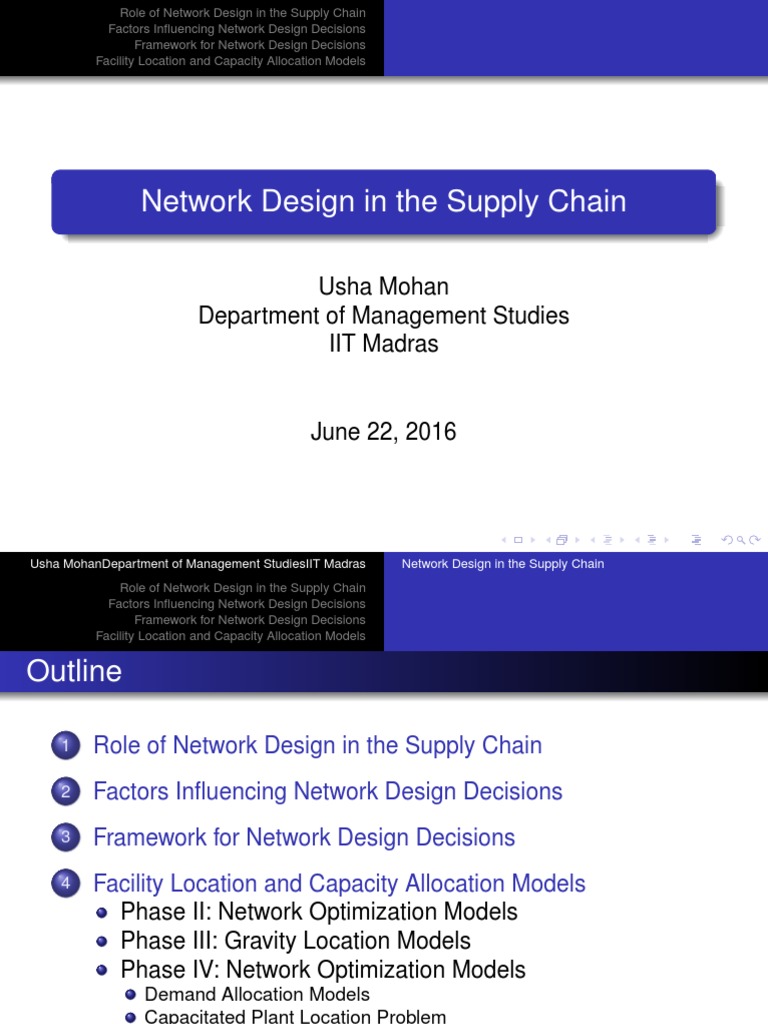 Network Design | PDF | Supply Chain | Mathematical Optimization