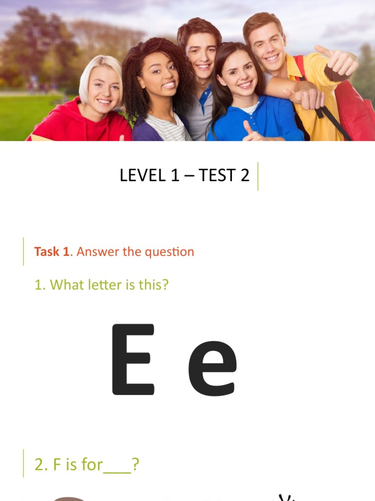 Level 1 - Test 2.1 | PDF