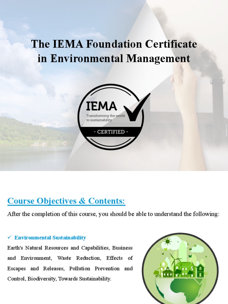 IEMA Certificate - Day 1 | PDF | Waste | Pollution
