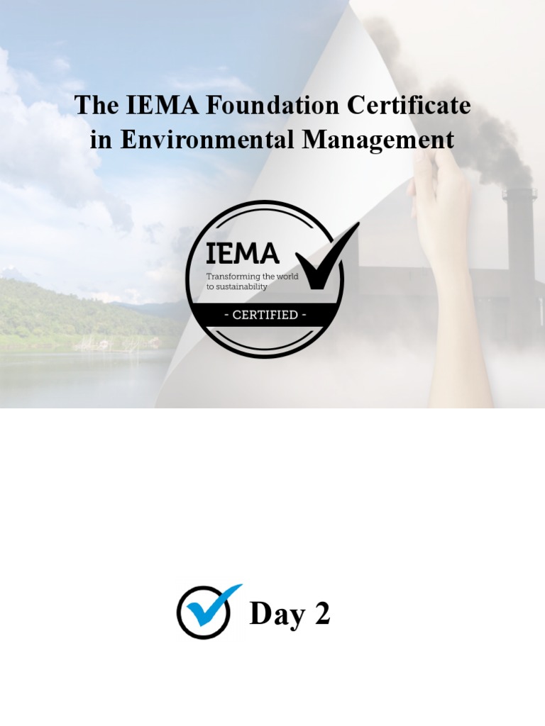 IEMA Certificate - Day 2 | PDF