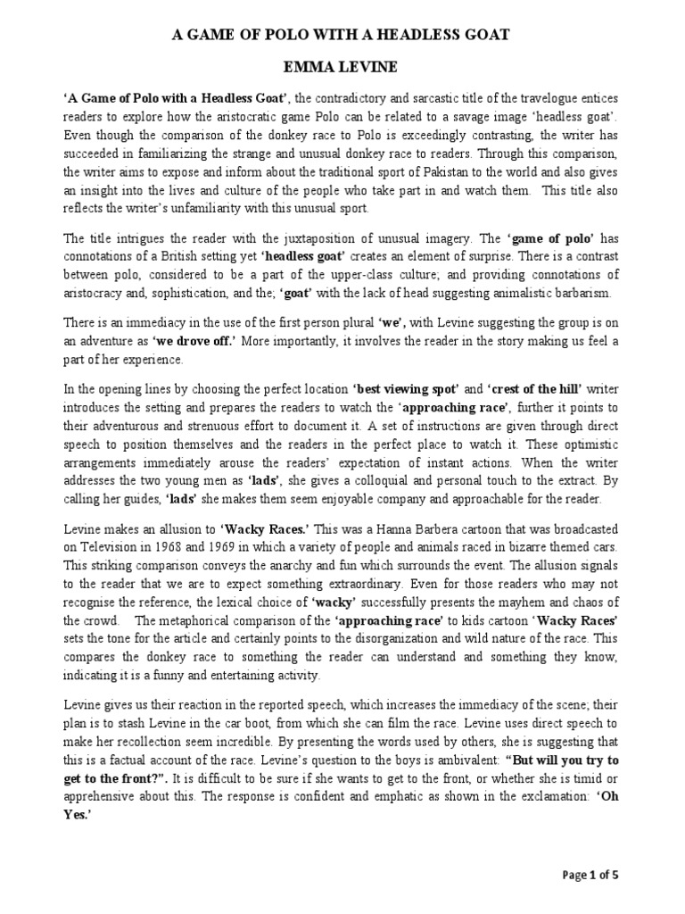 A Game of Polo With A Headless Goat | PDF | Linguistics