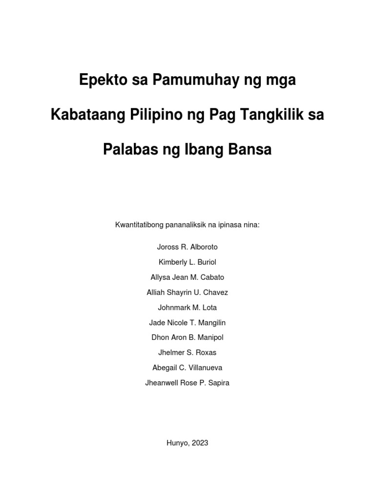 Pananaliksik Group 3 | PDF