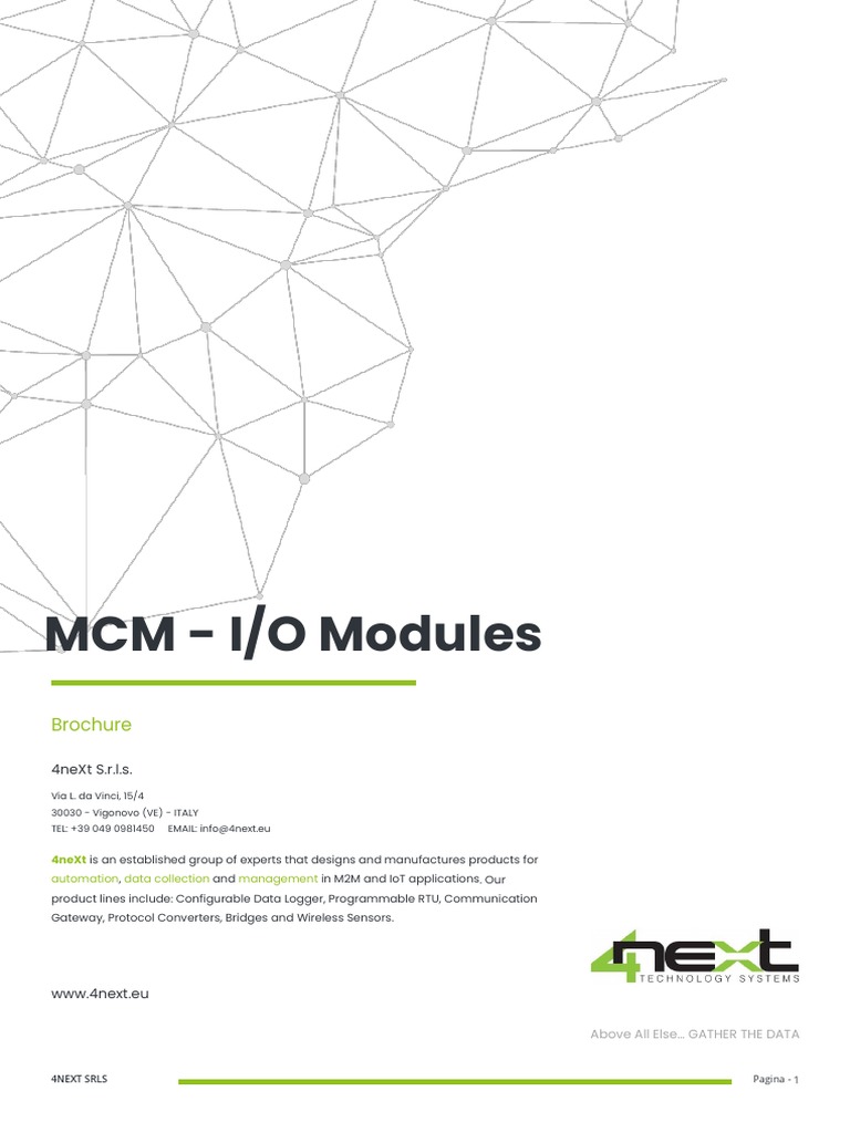 MCM - IO Module Brochure EN | PDF | Programmable Logic Controller | Manufactured Goods