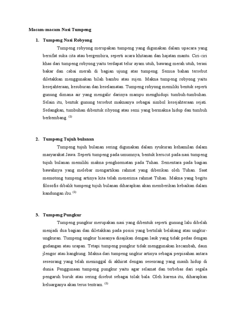 Macam-Macam Tumpeng | PDF