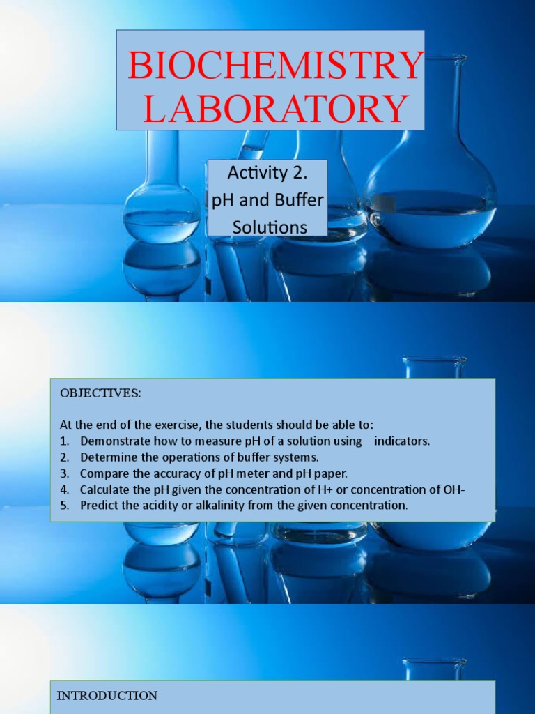 Biochemistry Laboratory | PDF | Buffer Solution | Ph
