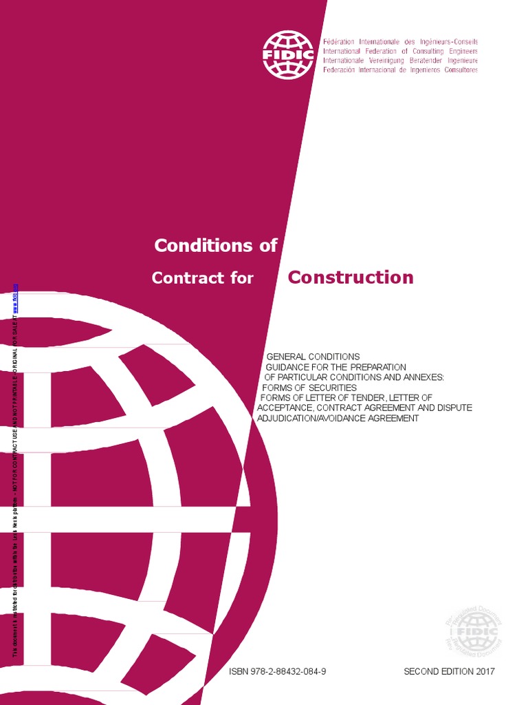 Fidic (Cy) Red - Construction Contract 2nd Ed 2017 | PDF | Copyright ...