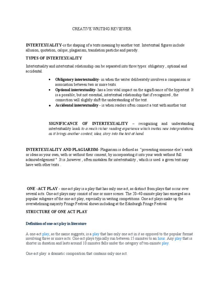 Understanding Optional Intertextuality | PDF