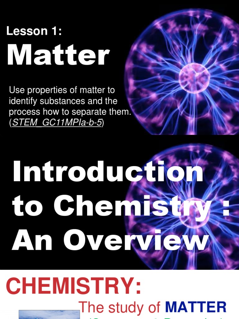 General Chemistry 1 - Lesson 1 | PDF | Chemistry | Mixture