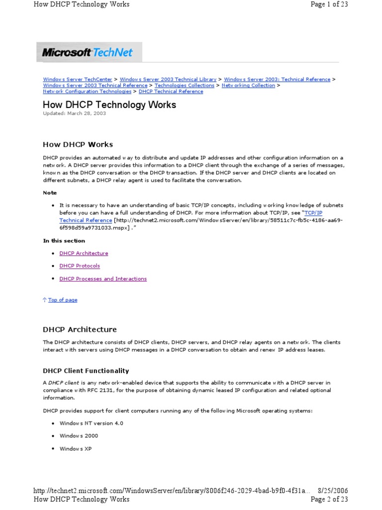 DHCP | PDF | Ip Address | Multicast