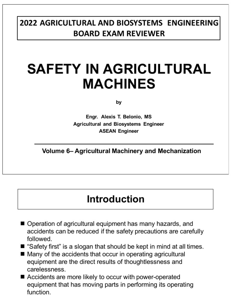 Agricultural Machinery Safety Guidelines | PDF