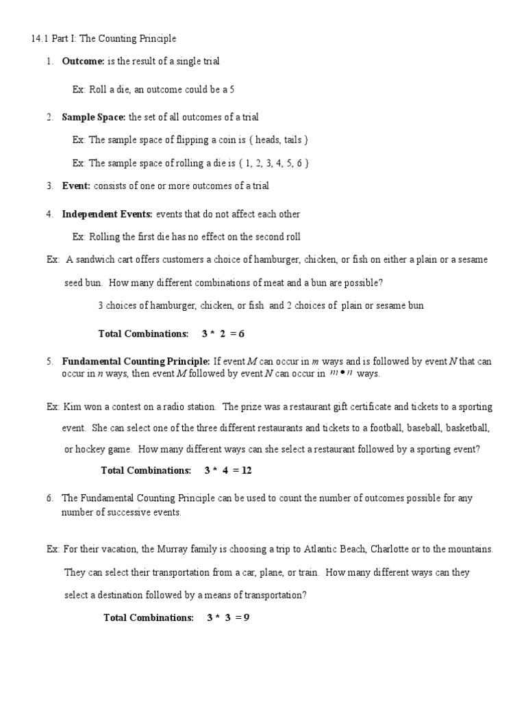 Counting Principles and Permutations | PDF