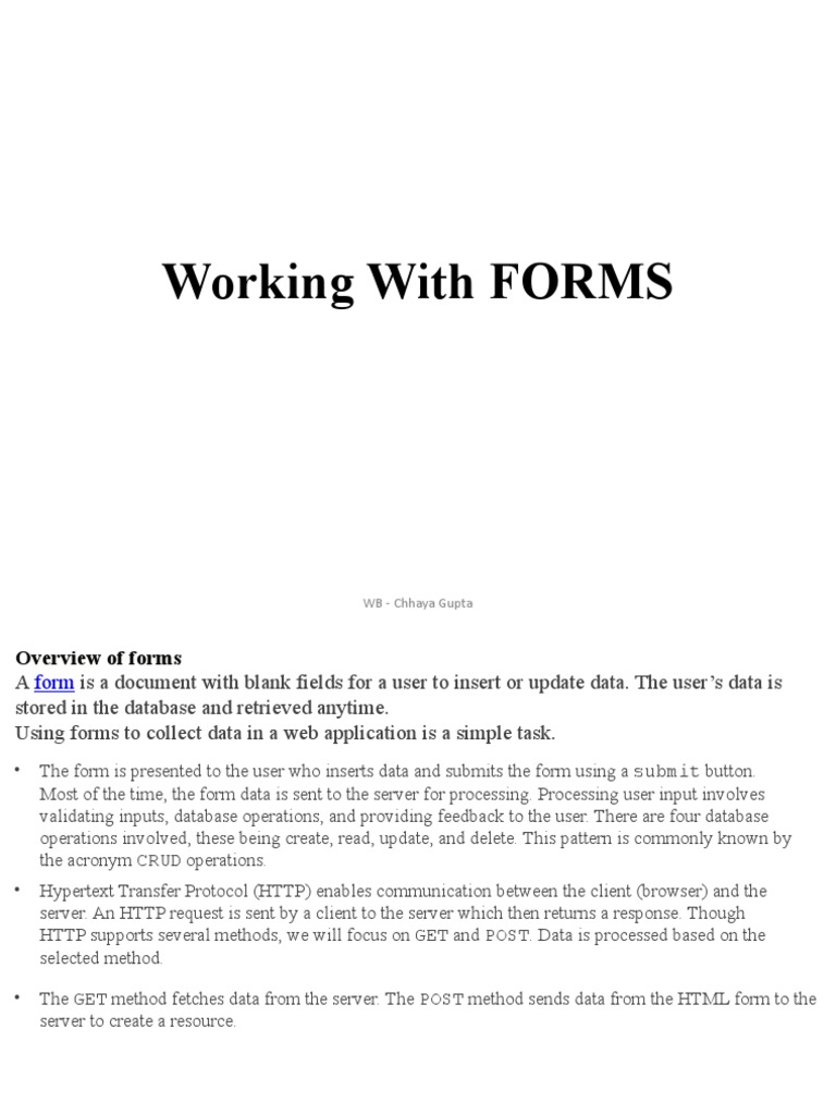 Working With Forms | PDF