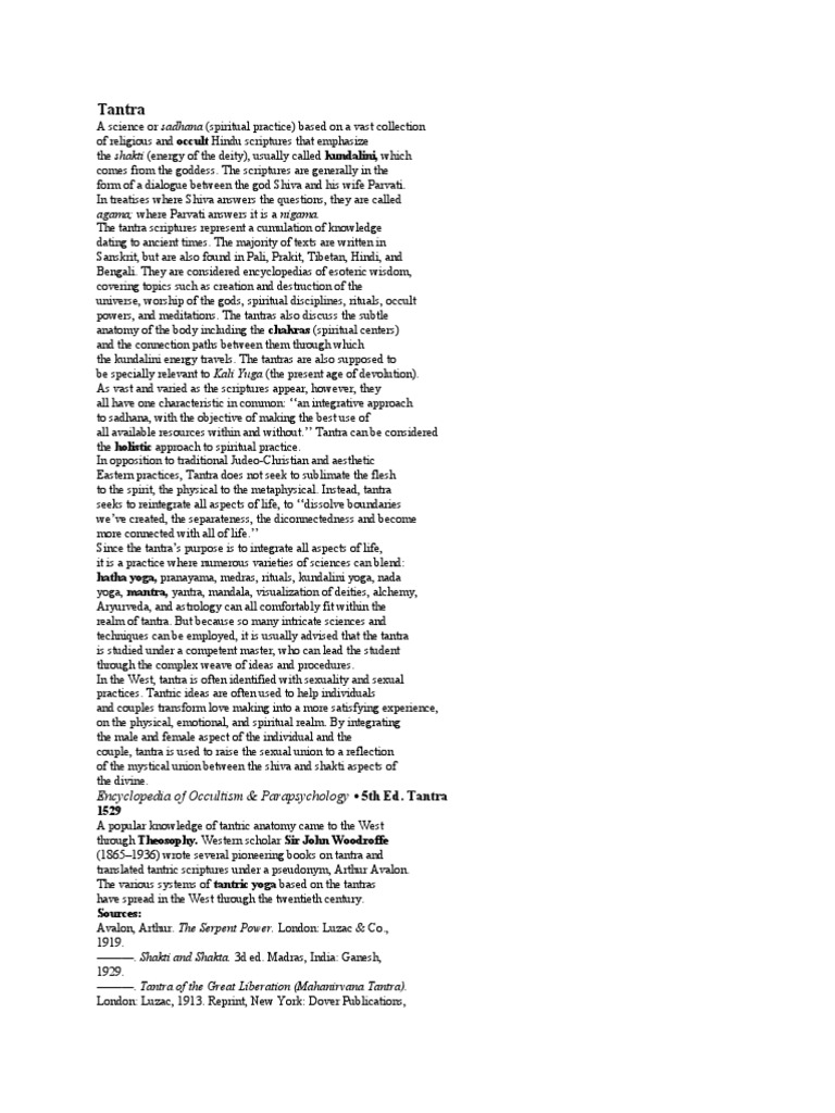 Tantra S.mag Oc-Enc | PDF | Tantra | Kundalini