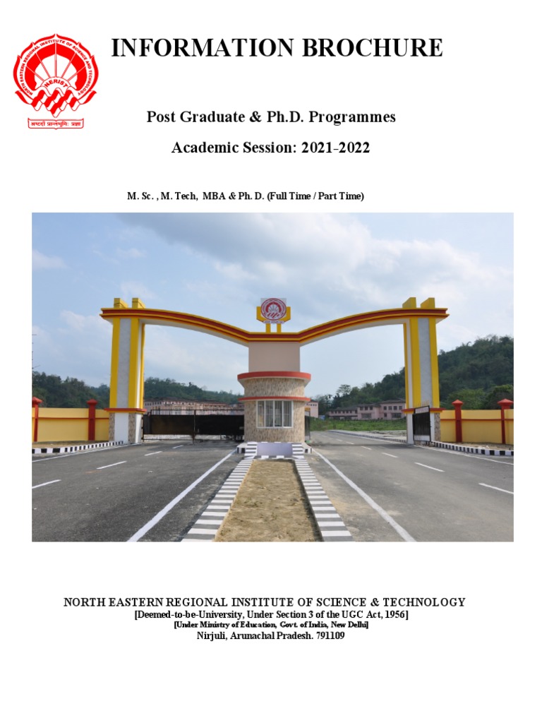 Information Brochure PG PHD 2021-22 | PDF | Engineering | Bachelor Of Science