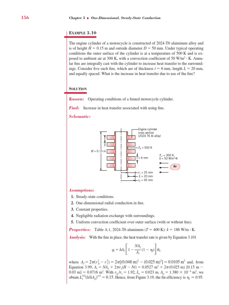 Example 3p10 Incropera 6th Edition 2007 | PDF | Heat Transfer | Thermal ...