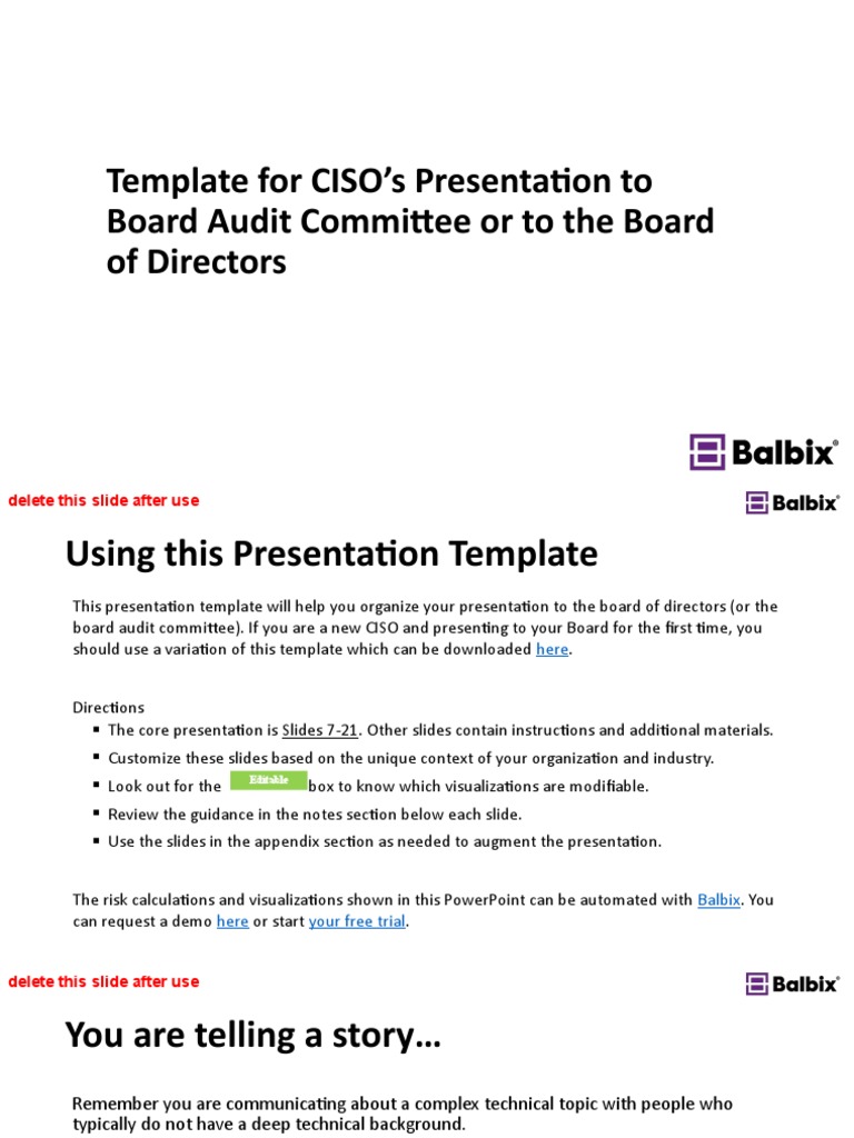Balbix Recurring CISO Board Deck | PDF | Computer Security | Security
