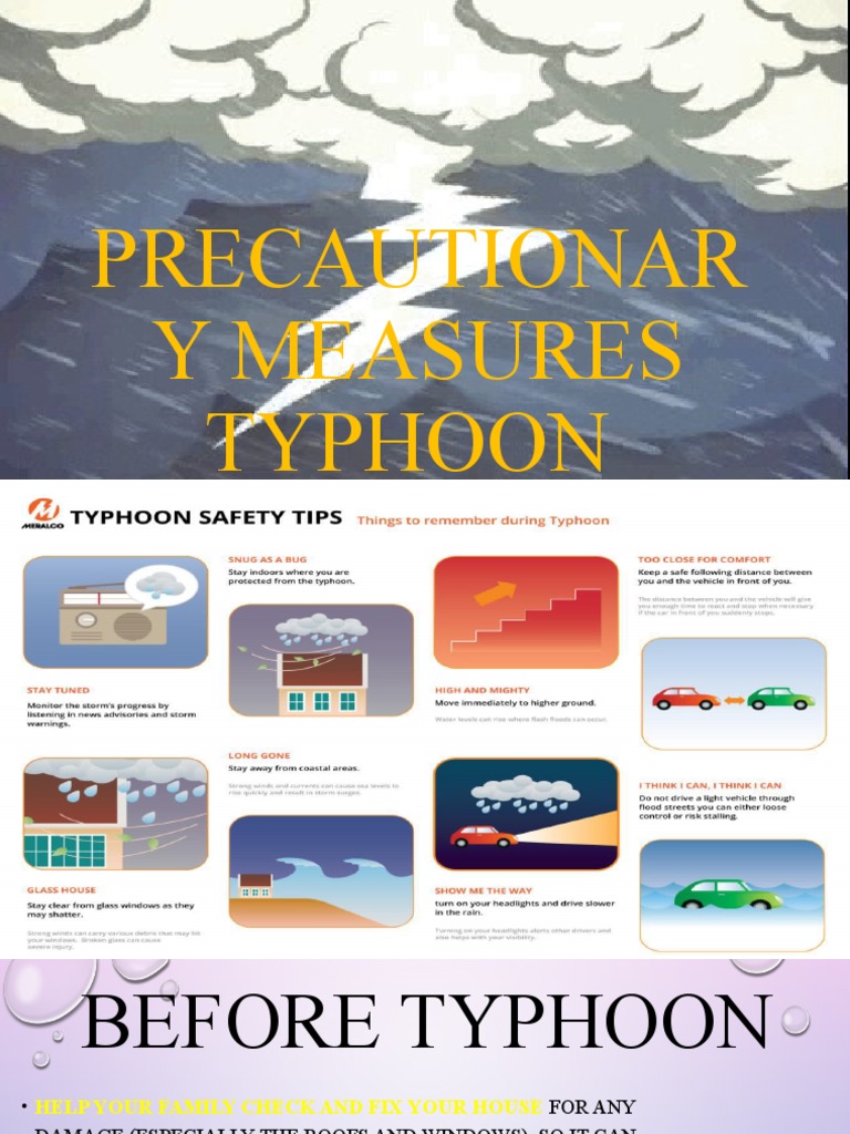 Precautionary Measures Typhoon | PDF | Flood | Water