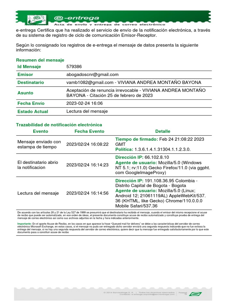 Resumen Del Mensaje Id Mensaje Emisor Destinatario Asunto Fecha Envío ...