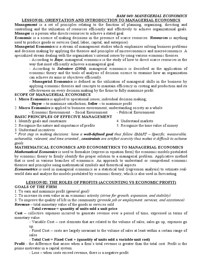 1ST Year 2ND Sem Bam 040 Reviewer | PDF