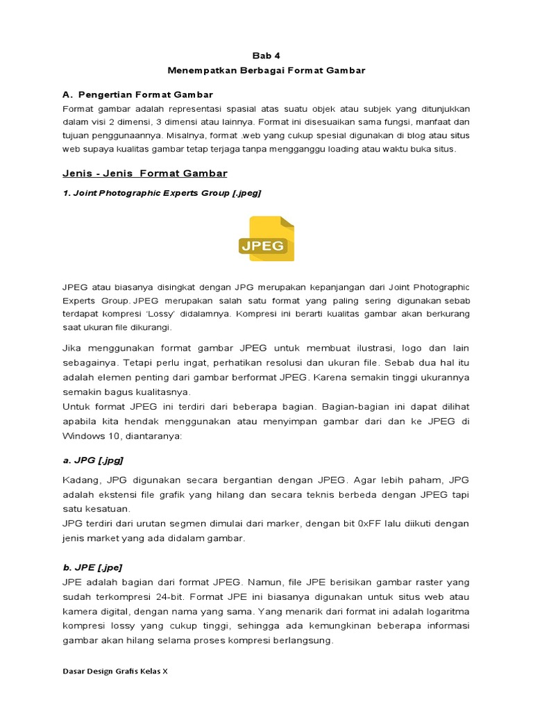 Bab 4 Menempatkan Berbagai Format Gambar | PDF