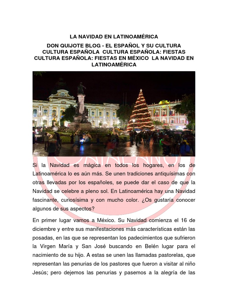 La Navidad en Latinoamerica | PDF