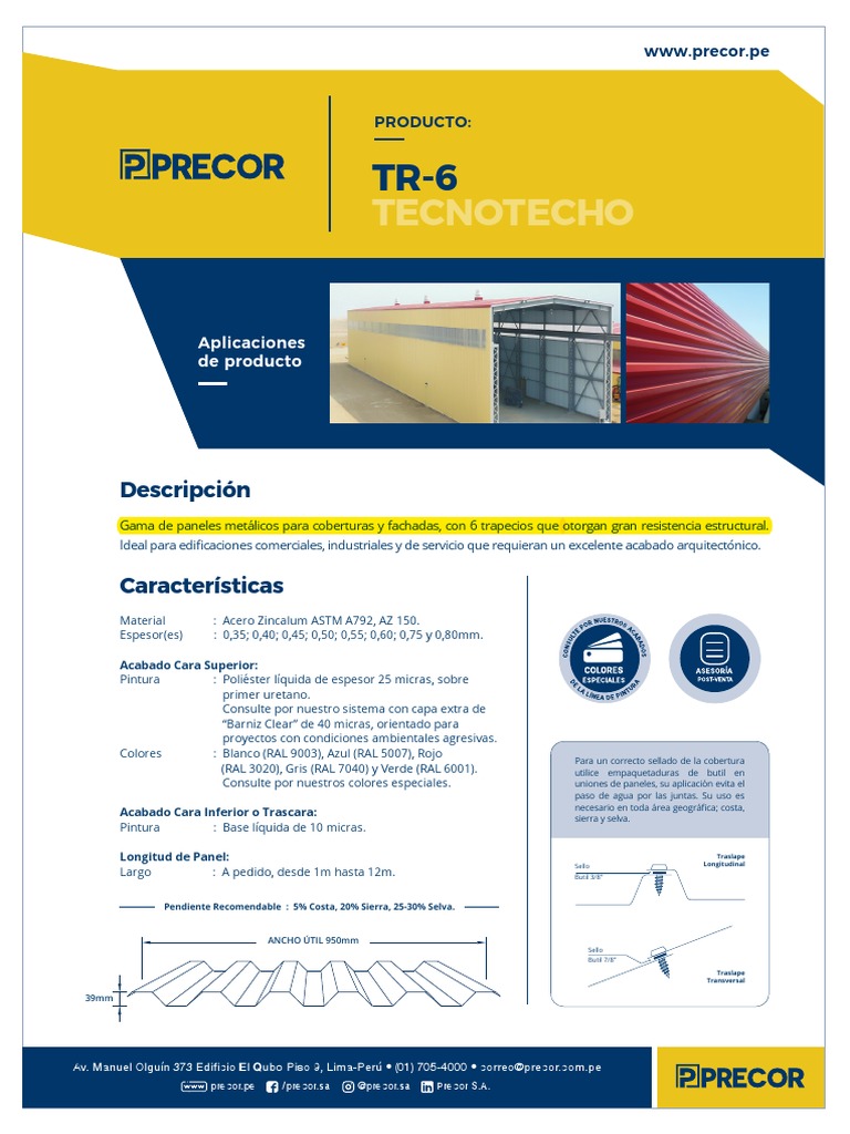 Ficha Técnica Aluzinc | PDF