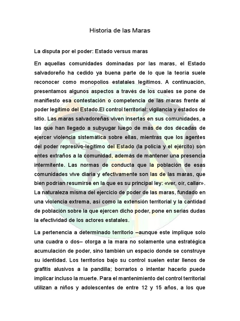 Historia de Las Maras | PDF
