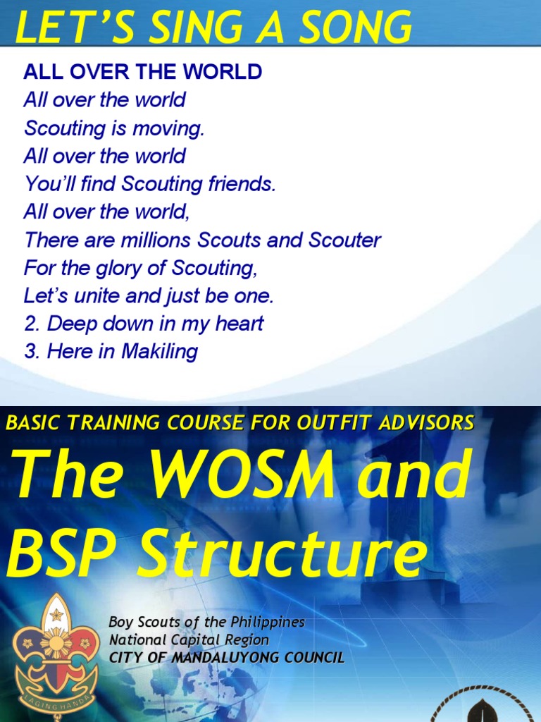 Session 4 - The WOSM & BSP Structure - Outfit | PDF