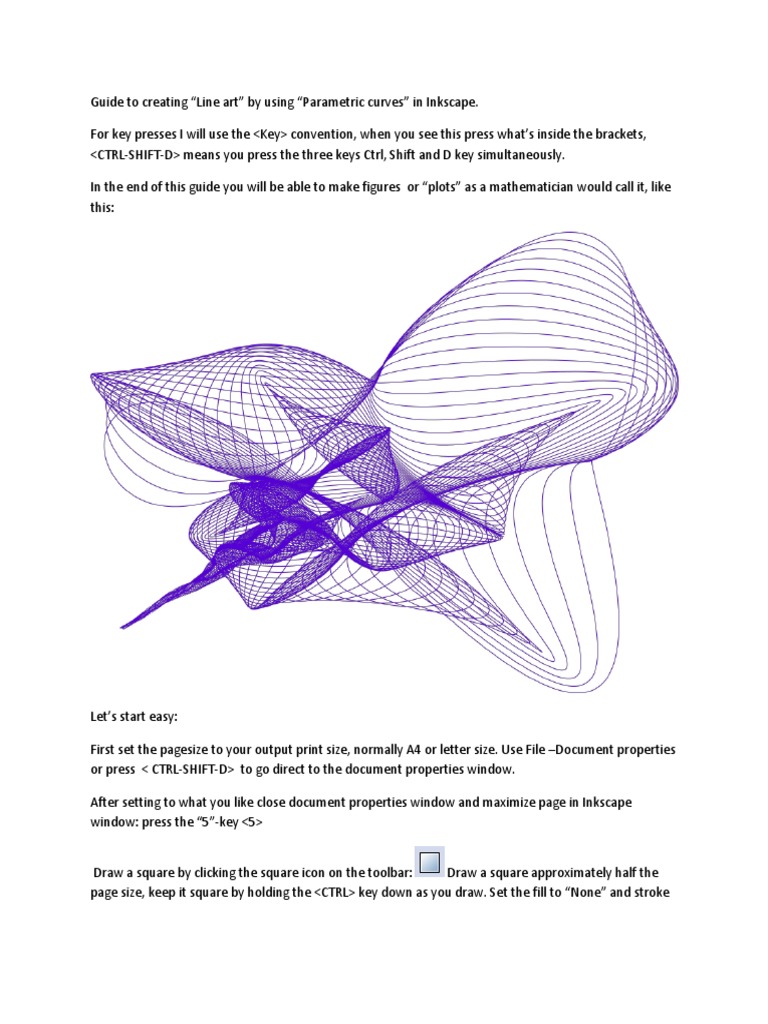 Parametric Curves in Inkscape Guide | PDF | Mathematical Analysis ...