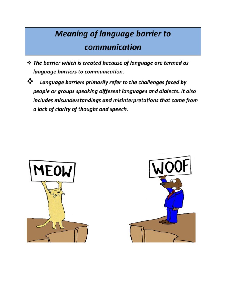 Understanding Language Barriers in Communication | PDF | Career & Growth