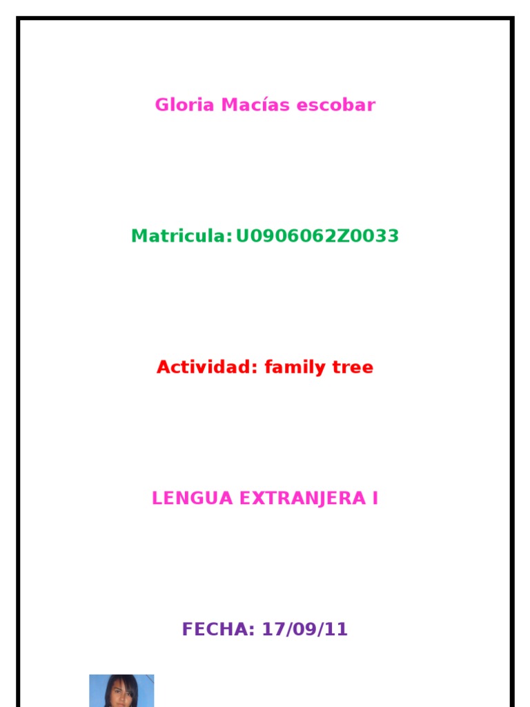 Family Tree of Macías Escobar Family | PDF | Social Science
