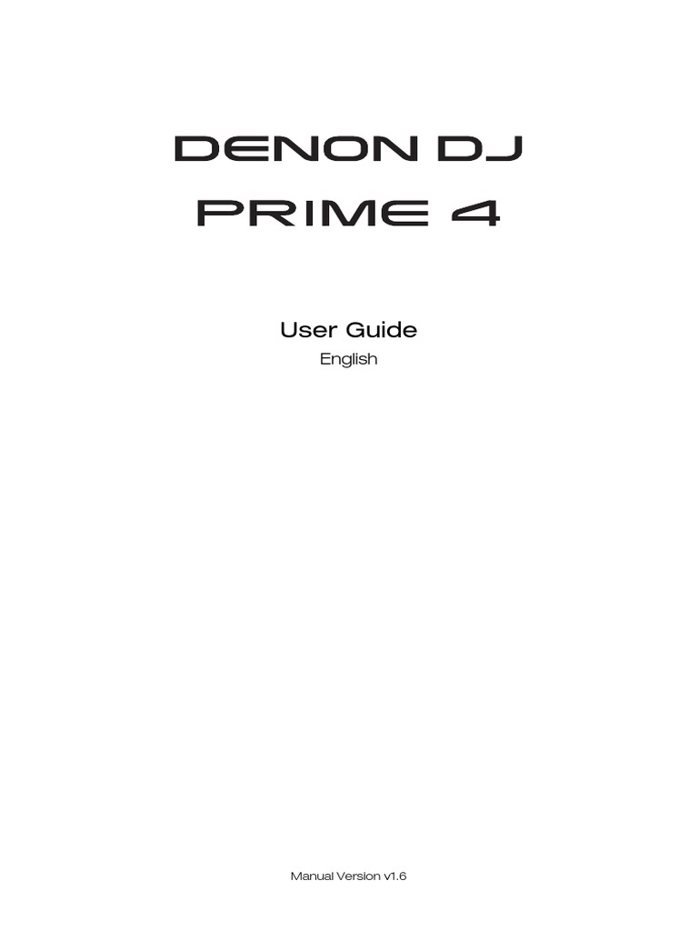 PRIME 4 - User Guide - V1.6 | PDF | Usb | Equalization (Audio)