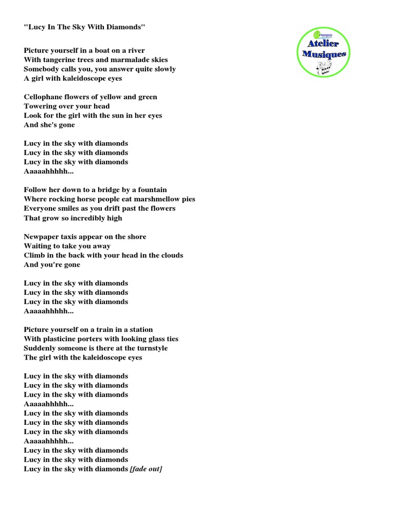 Lucy in the Sky with Diamonds Lyrics | PDF