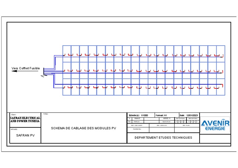 Schéma Câblage Modules PV Safran | PDF