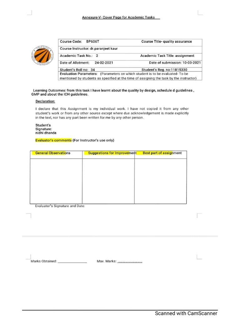 2 Quality Assignment | PDF