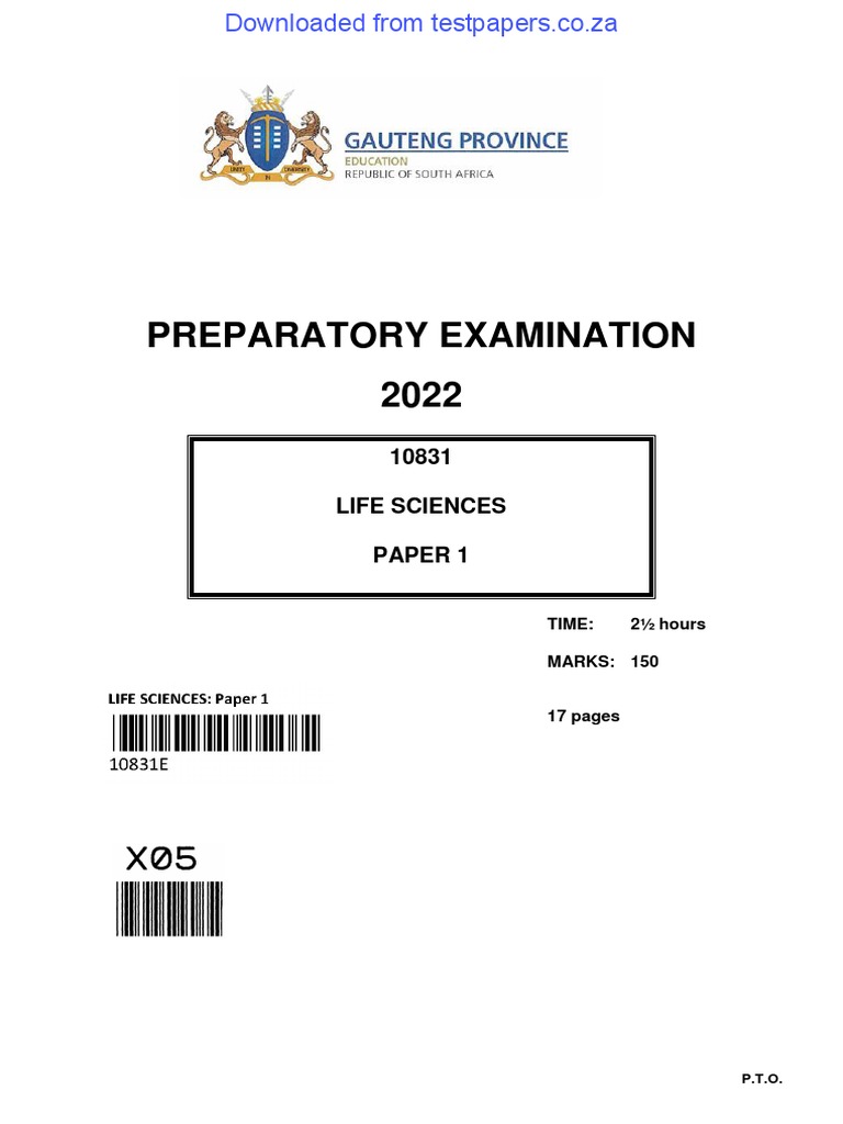 gr12 Life Sciences p1 English Sep 2022 Question Paper | PDF