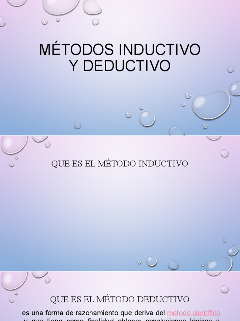 Métodos Inductivo y Deductivo | PDF